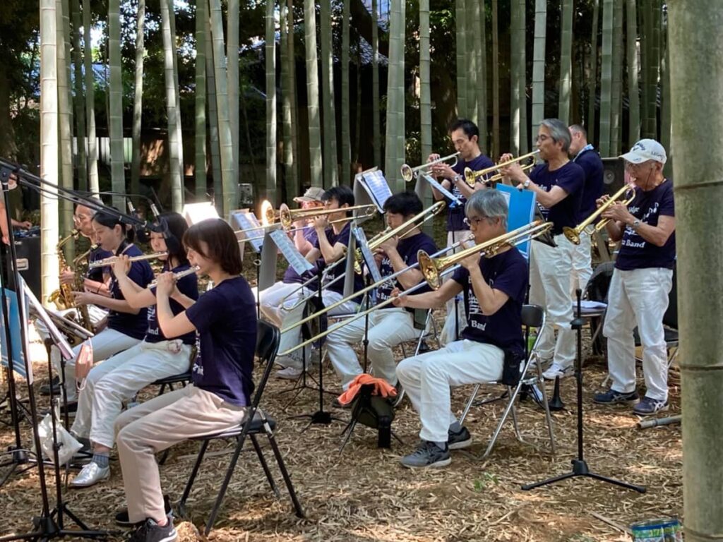 2022年5月29日飯島農園「薫風コンサートJazz in 竹林」 | 千葉県船橋市・八千代市のビッグバンド|ブリッジシップ・ジャズバンド(BSJB)